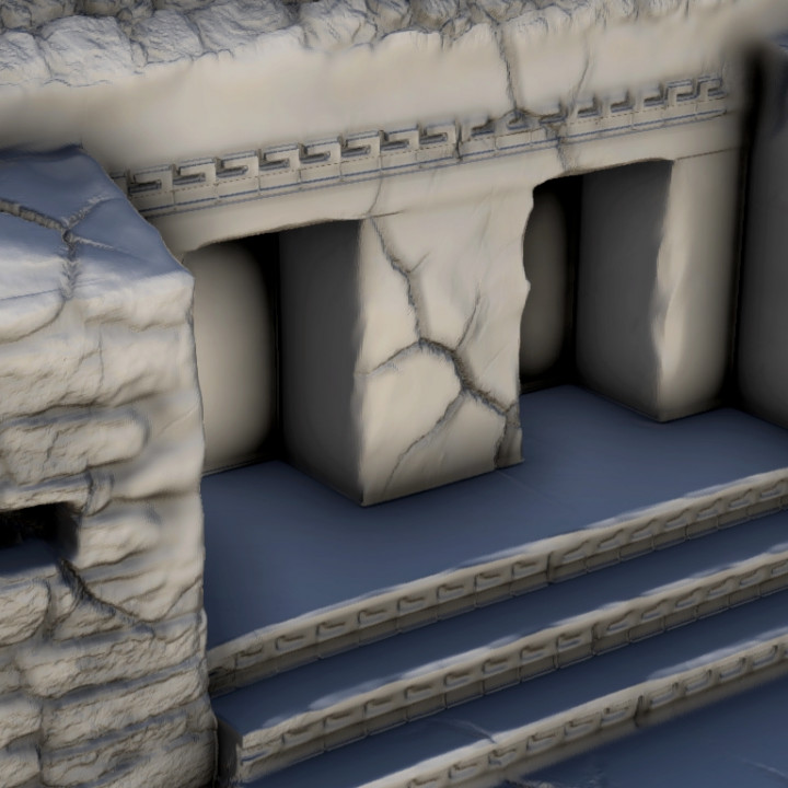 3D Printable Mesoamerican palace 25 - Maya Aztec Cuetzpal Seraphon ...
