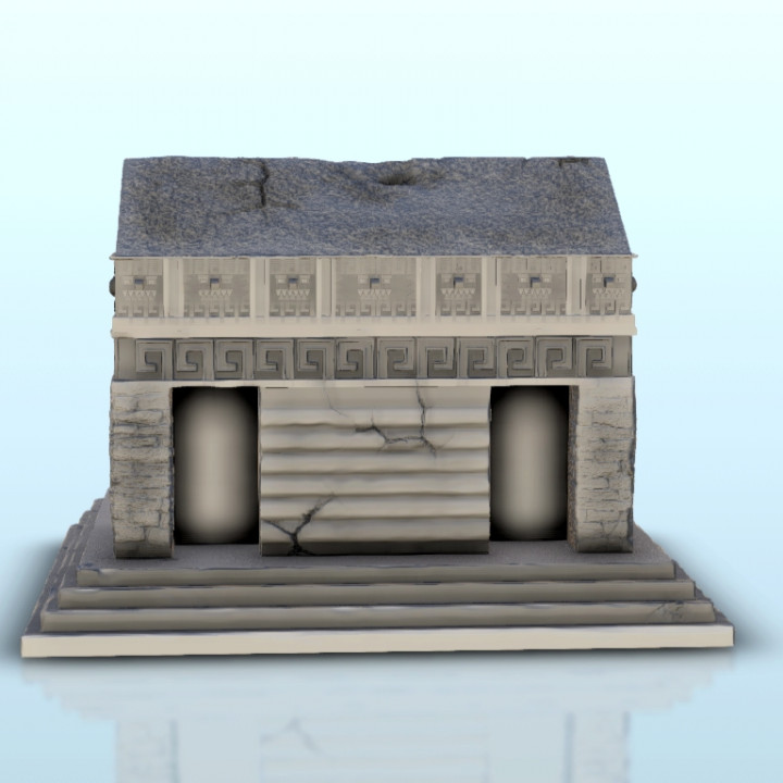 3D Printable Mesoamerican building 28 - Maya Aztec Cuetzpal Seraphon ...