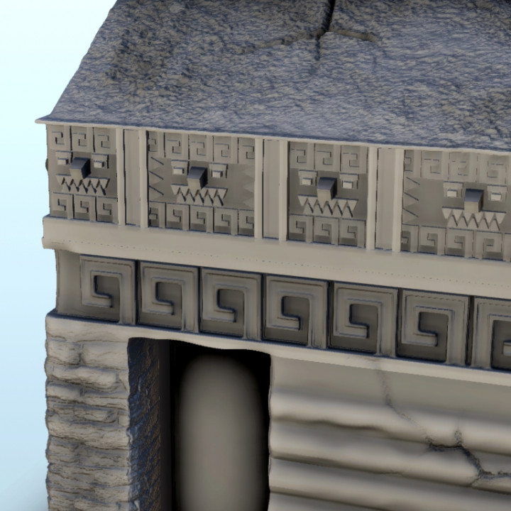 3D Printable Mesoamerican building 28 - Maya Aztec Cuetzpal Seraphon ...