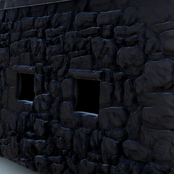 3D Printable Tiny traditionnal stone house 29 - Maya Aztec Cuetzpal ...