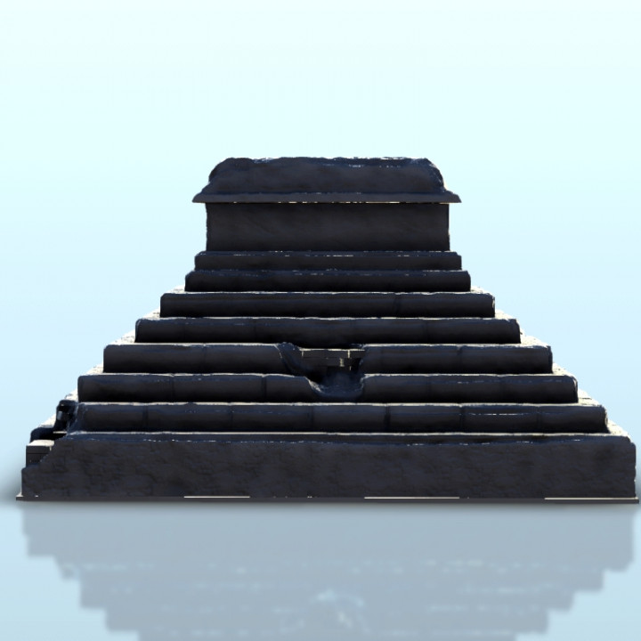 3D Printable Mesoamerican pyramid with sanctuary 32 - Maya Aztec ...