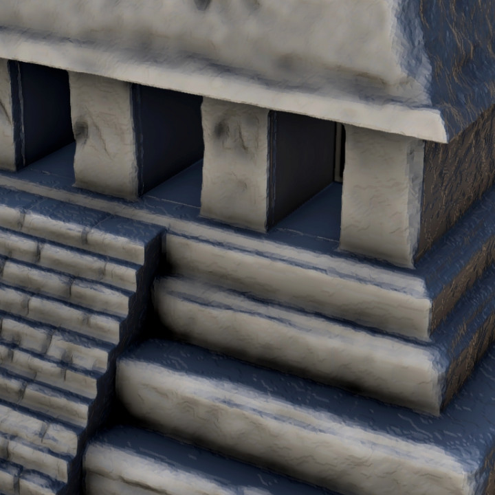 3D Printable Mesoamerican pyramid with sanctuary 32 - Maya Aztec ...