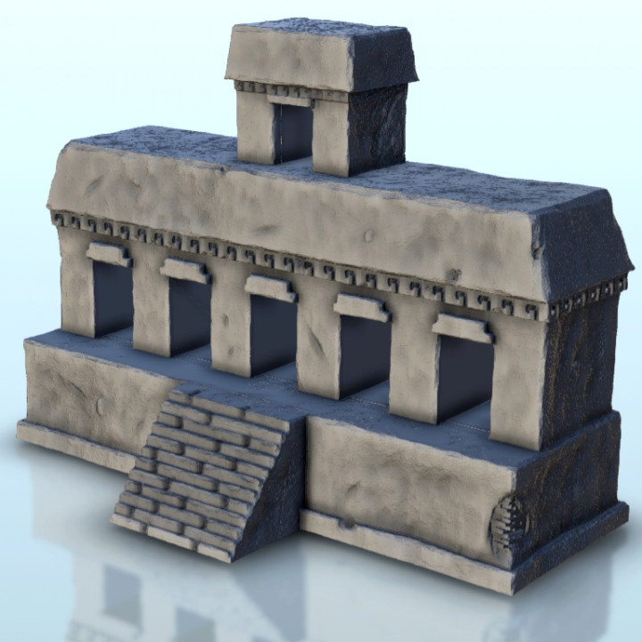 3D Printable Mesoamerican building 33 - Maya Aztec Cuetzpal Seraphon ...