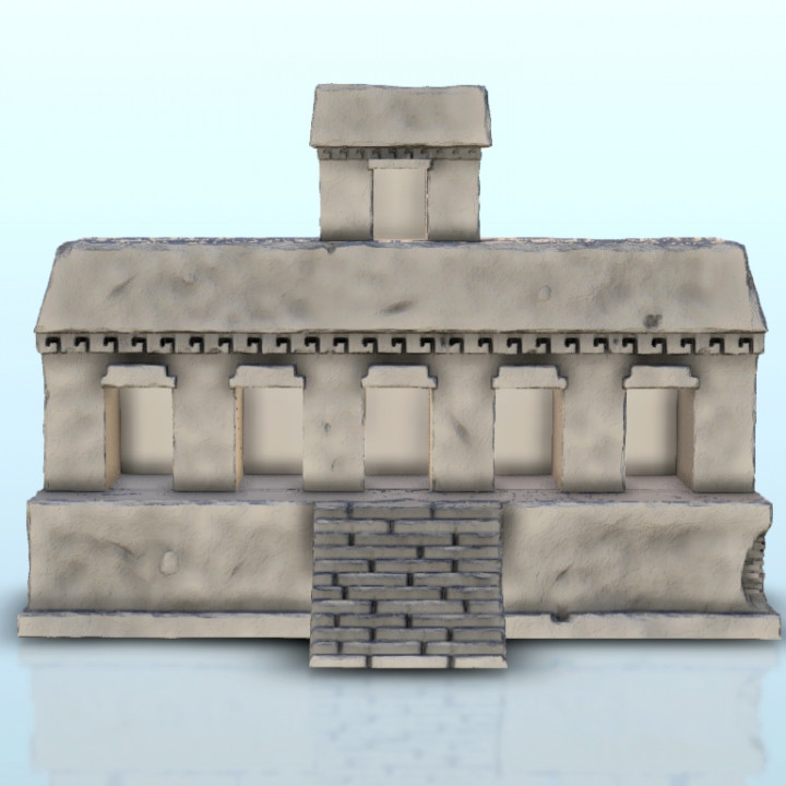 3D Printable Mesoamerican building 33 - Maya Aztec Cuetzpal Seraphon ...