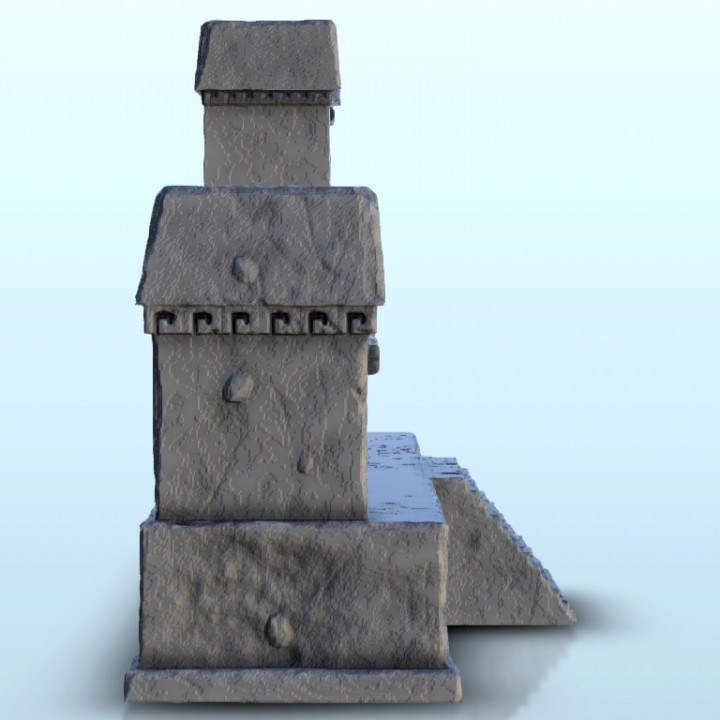 3D Printable Mesoamerican building 33 - Maya Aztec Cuetzpal Seraphon ...