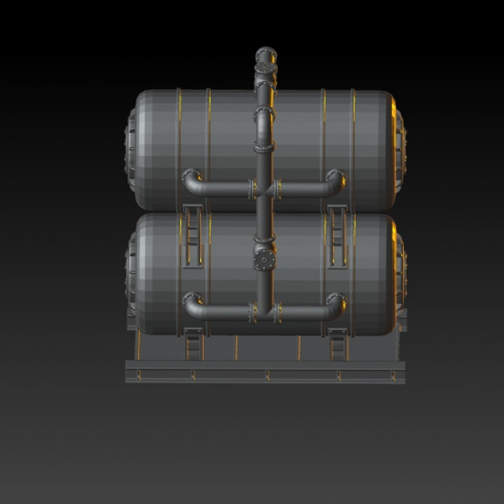 3D Printable industrial unit . 28 and 32mm Scale. RPG by PrintPleasure