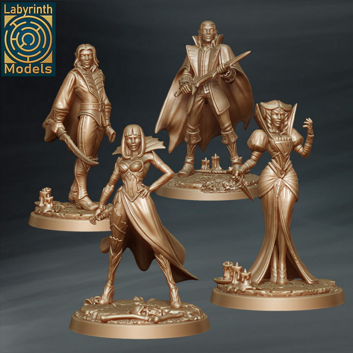 3D Printable Vampires Set 1 - 32mm scale by Labyrinth Models
