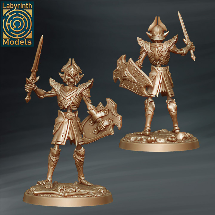 3D Printable Crypt Knights Kit - 32mm scale by Labyrinth Models