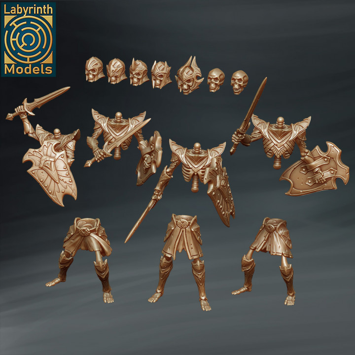3D Printable Crypt Knights Kit - 32mm scale by Labyrinth Models