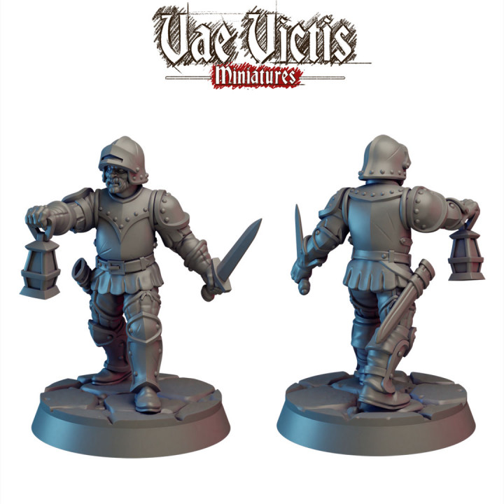 3D Printable Human guard #03 [PRE-SUPPORTED] by Vae Victis Miniatures