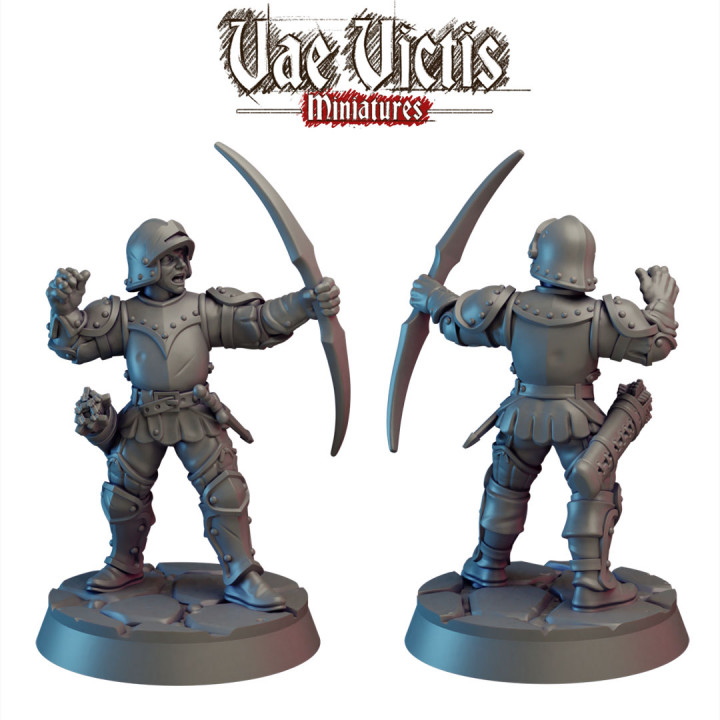 3D Printable Human guard #06 [PRE-SUPPORTED] by Vae Victis Miniatures
