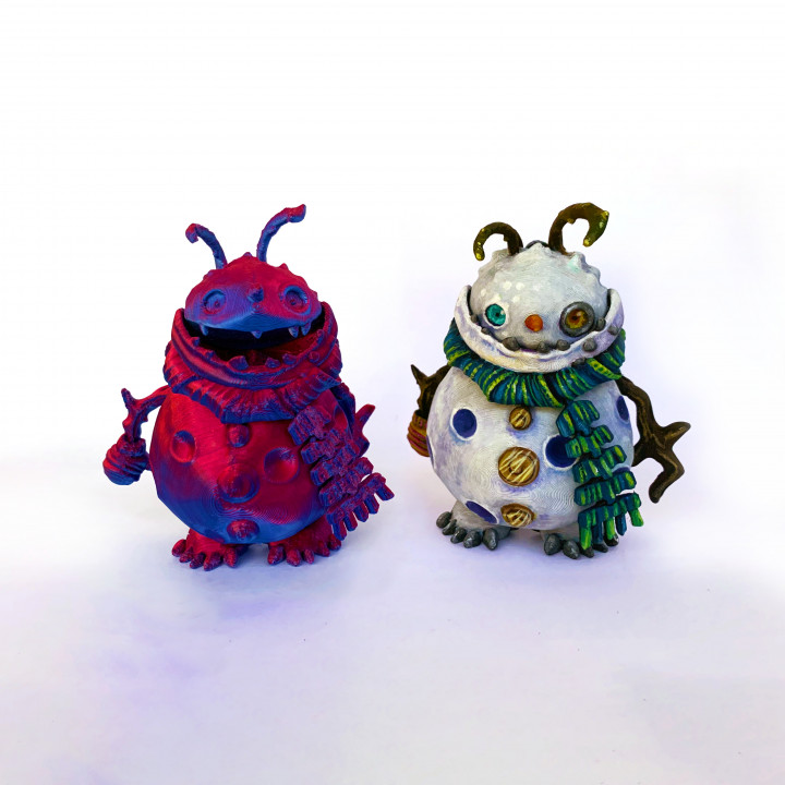 3D Printable ARTICULATED MONSTER SNOWMAN by TwistyPrints