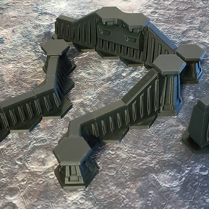 3D Printable Magnetic hex walls/towers terrain - By PunyKaiju by Brice ...