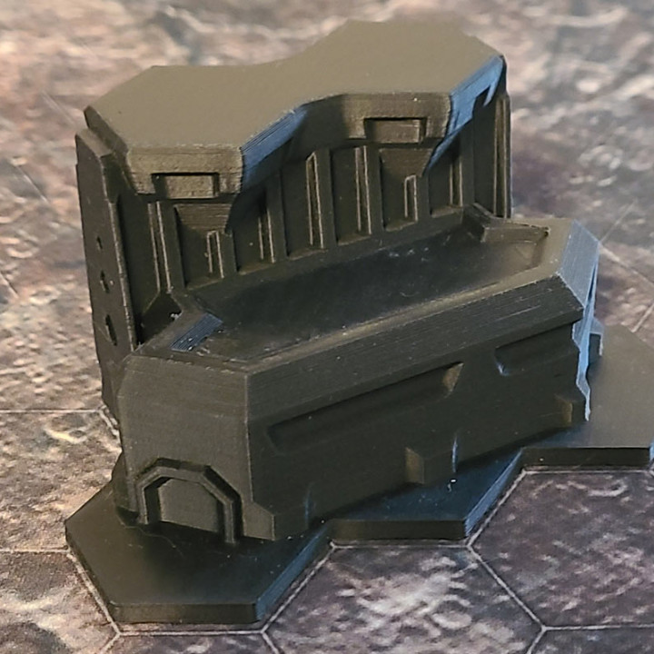 3D Printable Magnetic hex Bulding terrain - By PunyKaiju by Brice ...