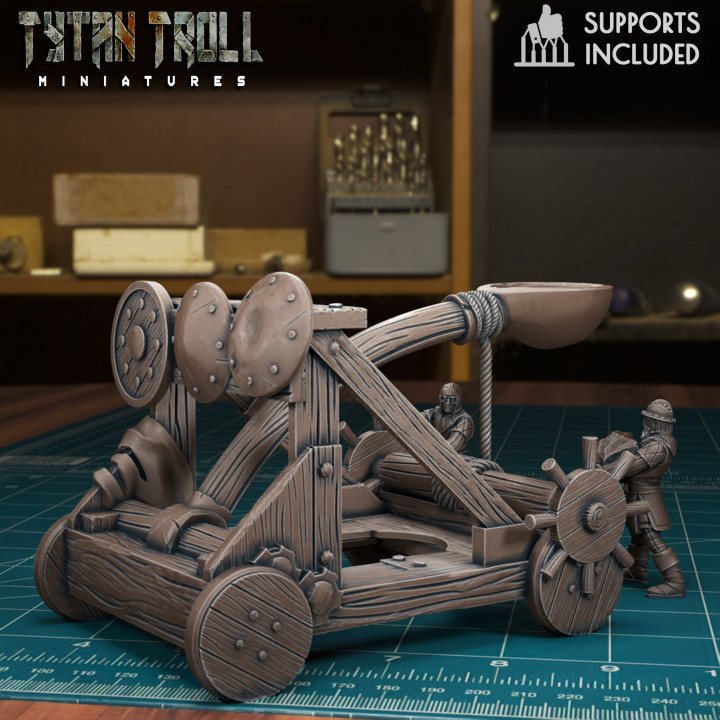 3D Printable Catapult Crew [Pre-Supported] by TytanTroll Miniatures