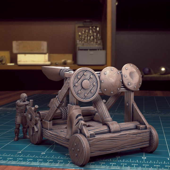 3D Printable Catapult Crew [Pre-Supported] by TytanTroll Miniatures
