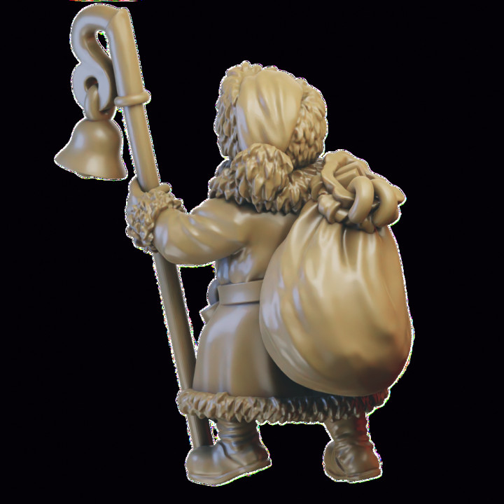3D Printable Halfling Santa Miniature (32mm) by Juhász Gergely