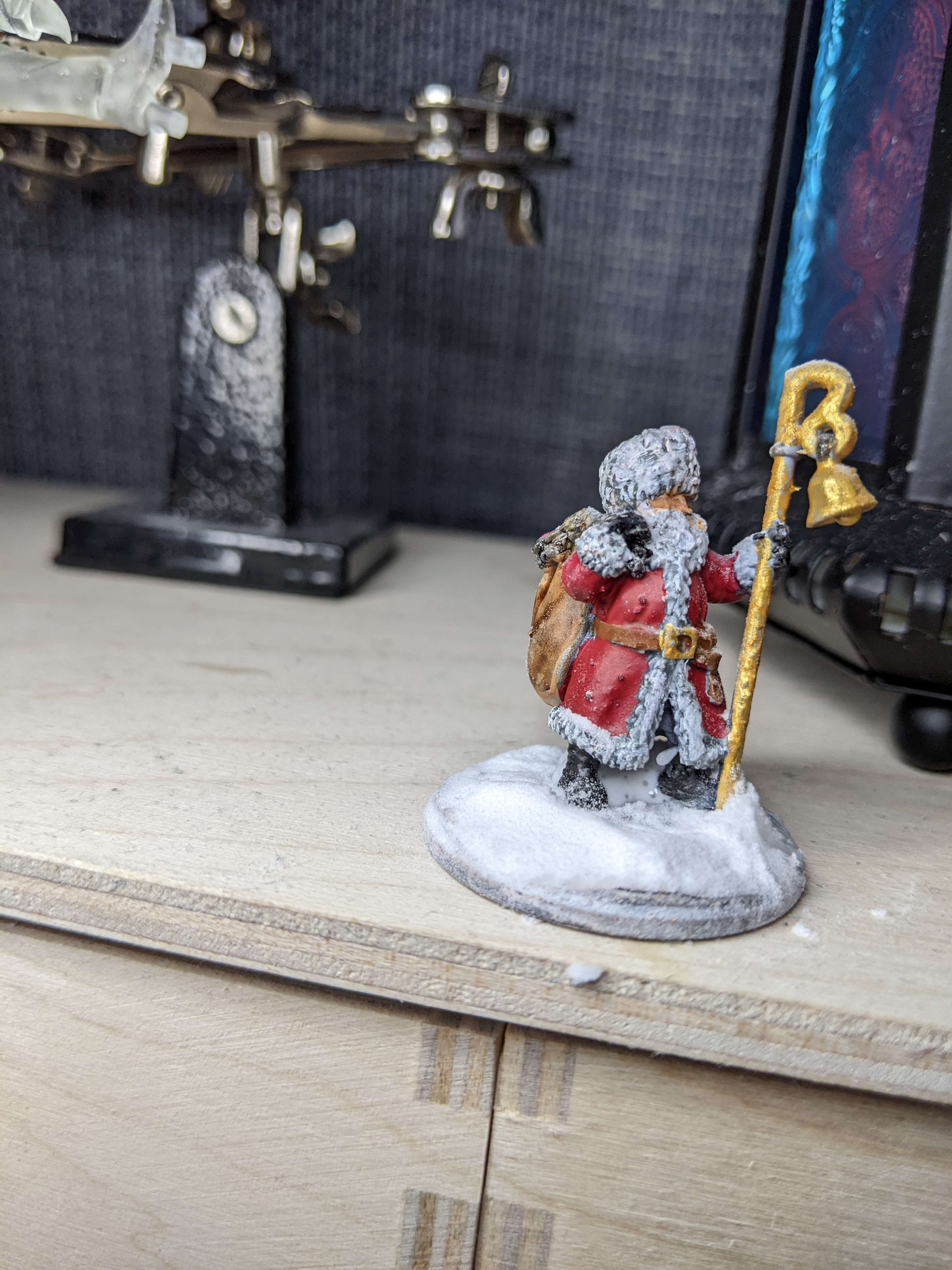 3D Printable Halfling Santa Miniature (32mm) by Juhász Gergely