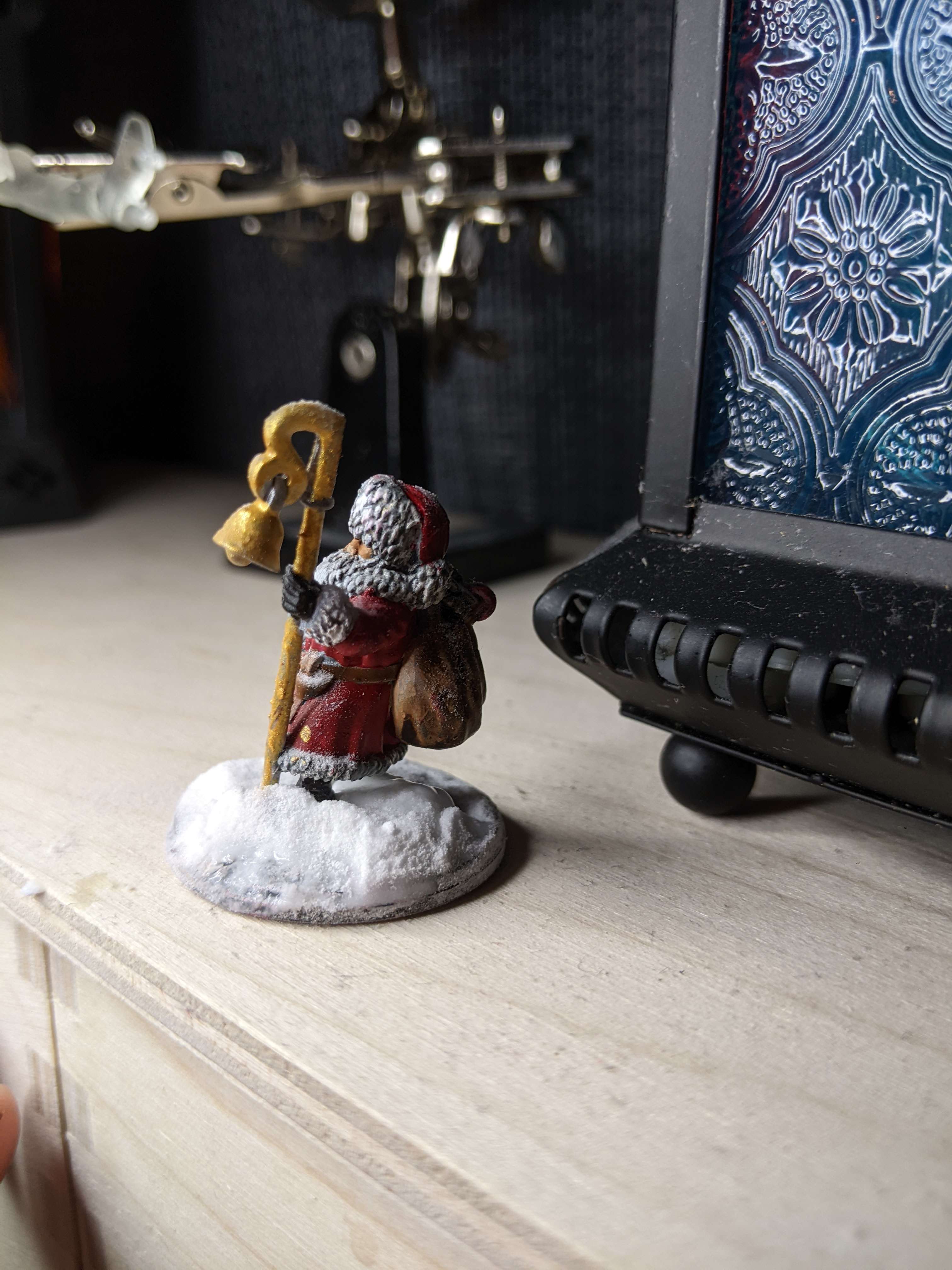 3D Printable Halfling Santa Miniature (32mm) by Juhász Gergely