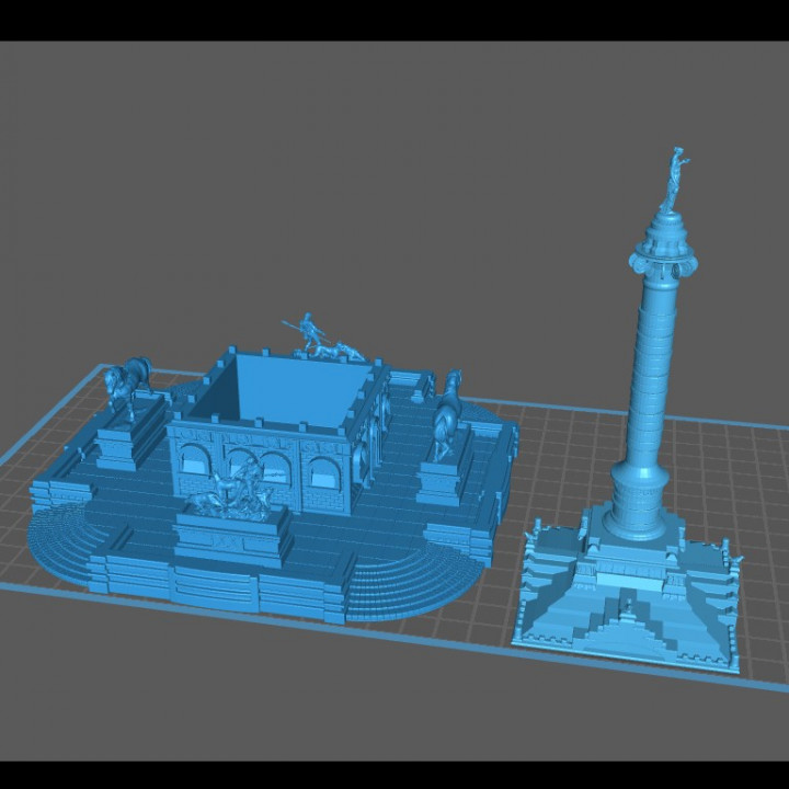 3D Printable Urban monument with statues - Modern WW2 WW1 by Hartolia ...