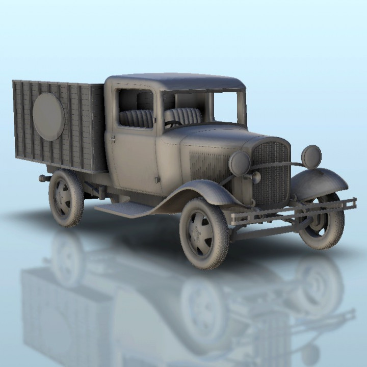 3D Printable Ford Model 1929 AA - Modern WW2 Vintage 1930 1920 Gangster ...