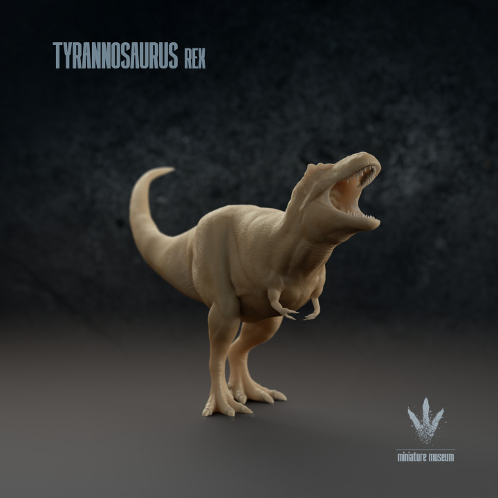 3D Printable Tyrannosaurus Rex : ROAR by Miniature Museum