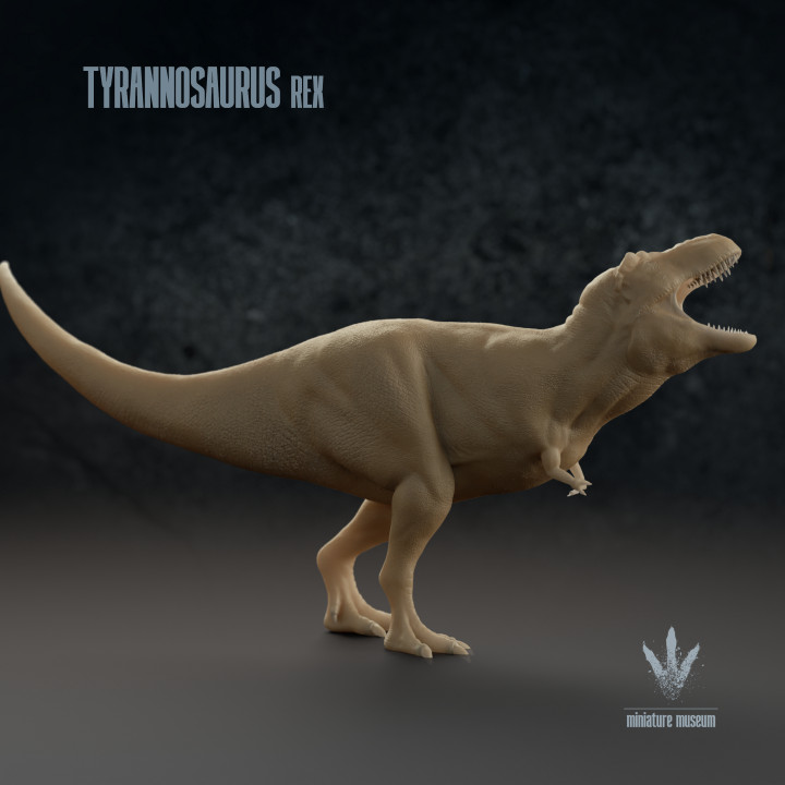 3D Printable Tyrannosaurus Rex : ROAR by Miniature Museum