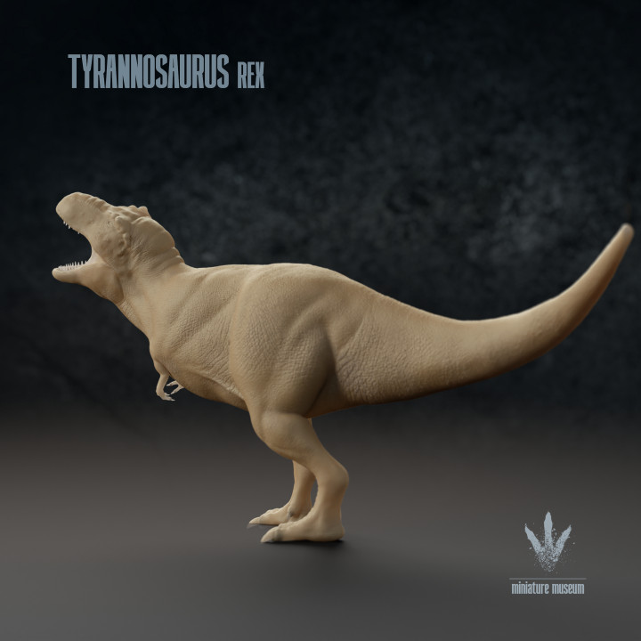 3D Printable Tyrannosaurus Rex : ROAR by Miniature Museum
