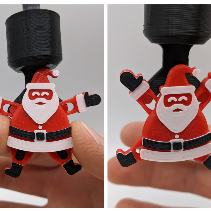 3D Printable Slidy Santa by Luke Mazur