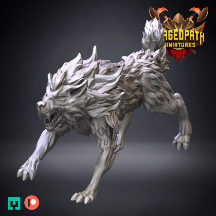 3D Printable Dire Wolves by Forged Path Miniatures
