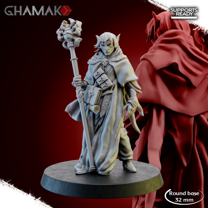 3D Printable Dark Mage Elf by Ghamak