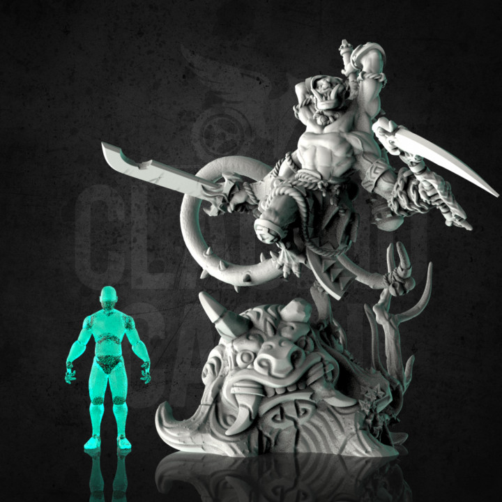 3D Printable (L 0014) The lord of the Oni (Special) by Claudio Casini Art