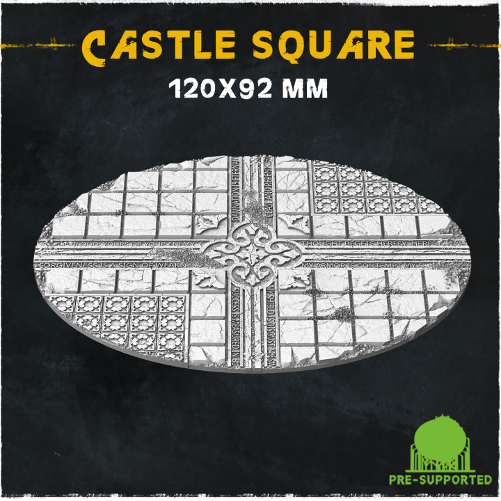 3D Printable Castle Square (Big Set) - Wargame Bases & Toppers 2.0 by ...
