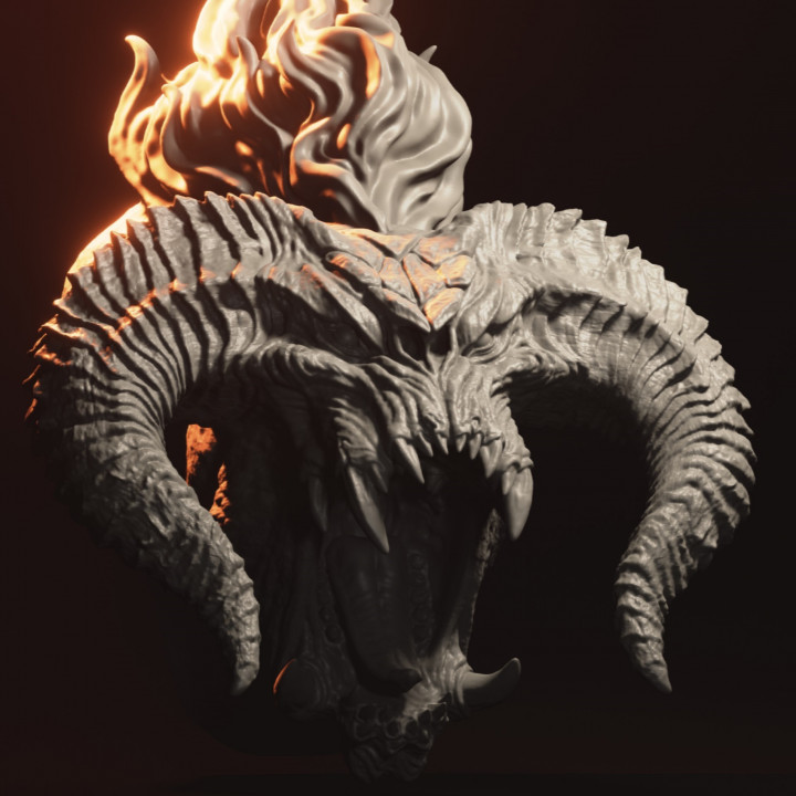 3D Printable Balrog Magnethead by SabertoothCollectibles