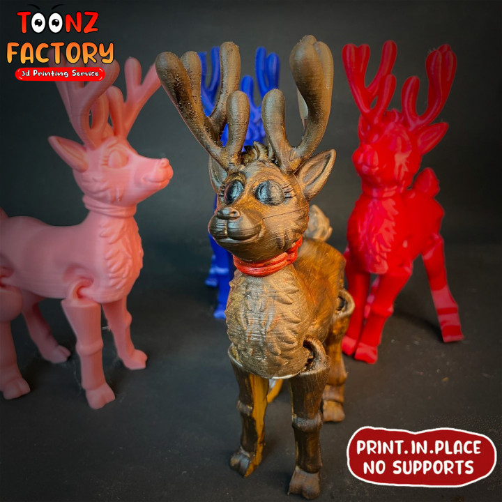 Download FLEXY PRINT-IN-PLACE REINDEER ARTICULATED von Toonz Factory