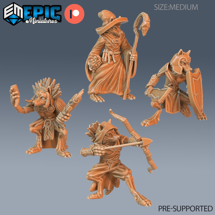 3D Printable Fox Folk Tribe Set / Male Fennek / Feline Humanoid ...