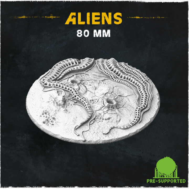 3D Printable Aliens (Big Set) - Wargame Bases & Toppers 2.0 by Zabavka ...