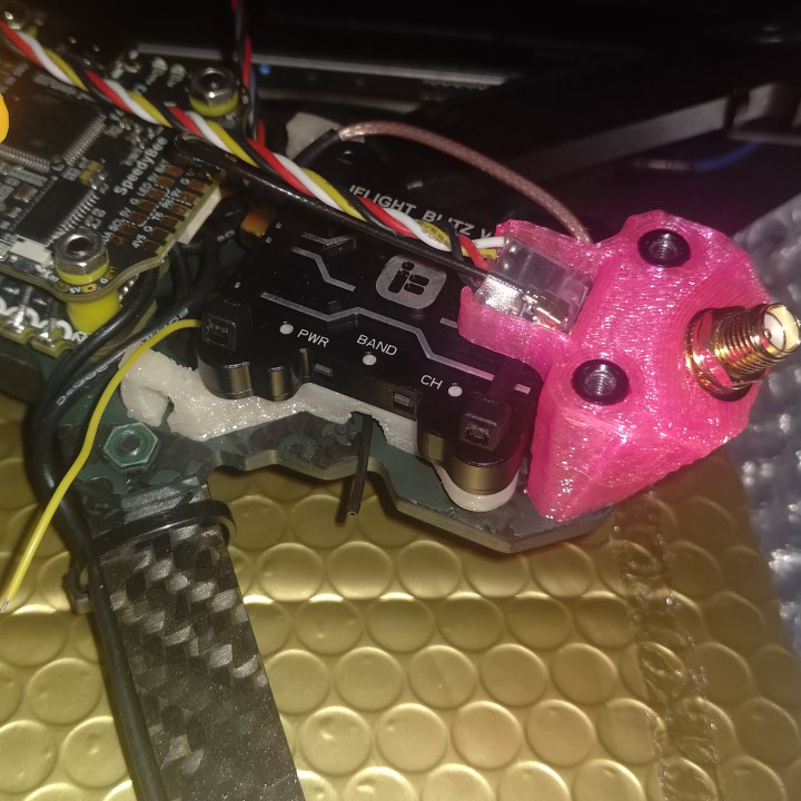 3D Printable "demibot" fpv drone analog vtx and crsf/elrs antenna mount ...