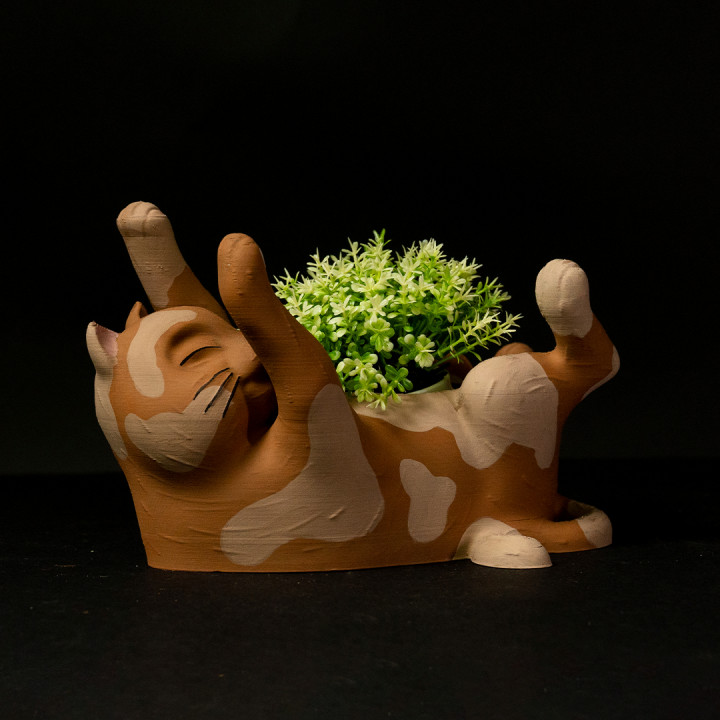 3D Printable Cat Planters by Stlflix