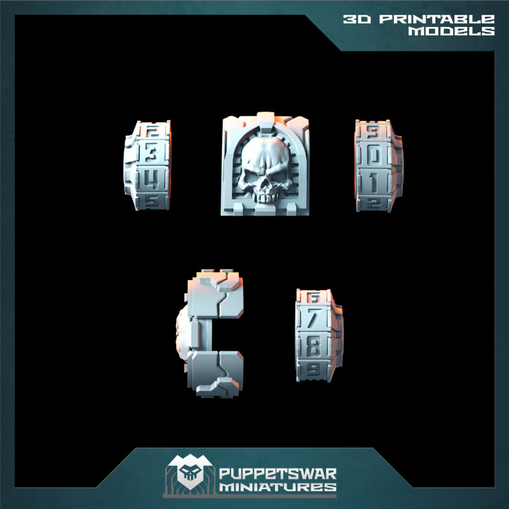 3D Printable Skull Counters by Puppetswar Miniatures