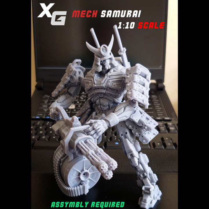 3D Printable Mech Samurai 3D Printable over 170mm by Extra Guy