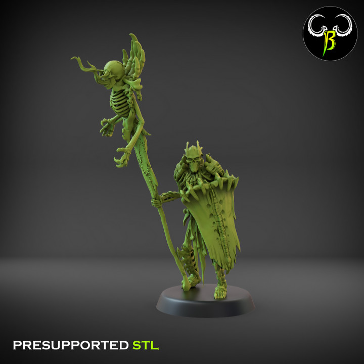 3D Printable BoneGuards Shield Leader Set by ClayBeastCreation