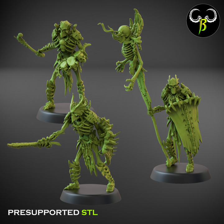 3D Printable BoneGuards Shield Leader Set by ClayBeastCreation