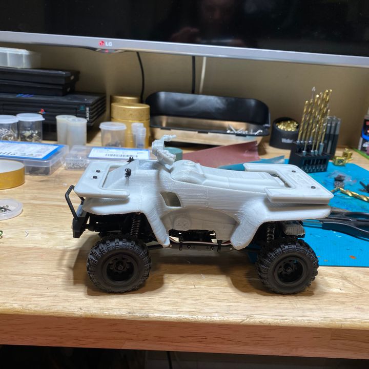 3D Print of CGRC 400 ATV Chassis and Body set for Axial SCX24 (INCLUDES ...