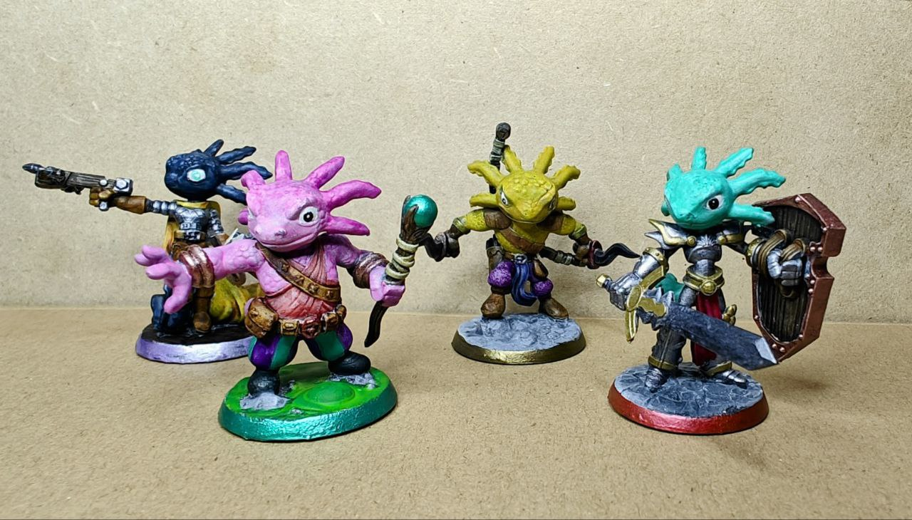 3D Printable Axolotl Collection (pre-supported included) by Dice Heads