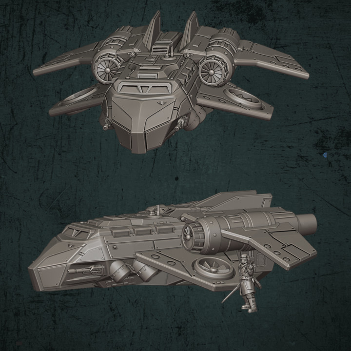 3D Printable Trench Devil Avros Light Shuttle by Quartermaster3D