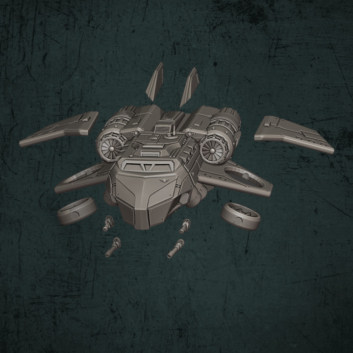 3D Printable Trench Devil Avros Light Shuttle by Quartermaster3D