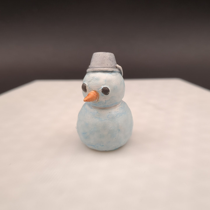 3D Printable Snowman, Miniature by LostPage