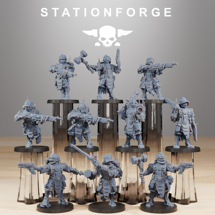 3D Printable Frontliners Infantry by Station Forge