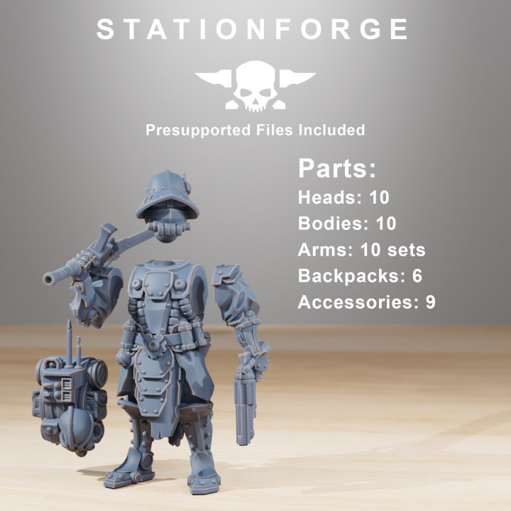3D Printable Frontliners Infantry by Station Forge